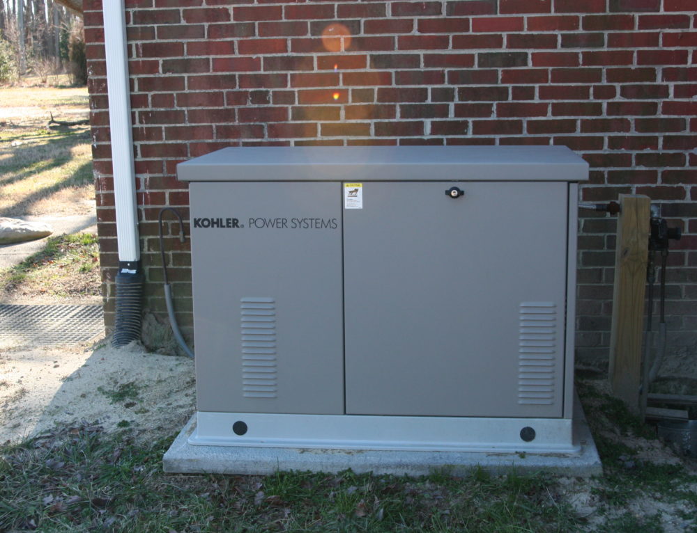 kohler generator on a platform installed by NNG in_Richmond_county ...